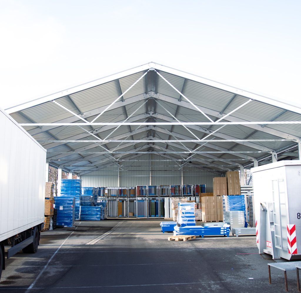 Sheltered canopies for your equipment now! - HR-Structures